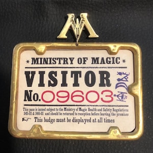 Ministry of Magic Visitor Pass - Etsy
