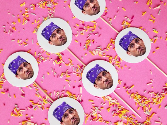 Prison Mike Cupcake Toppers The Office Birthday Cupcake | Etsy