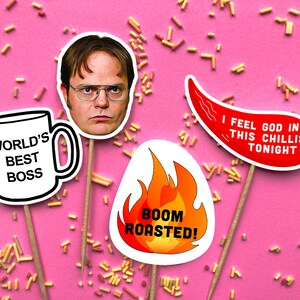 THE OFFICE Cupcake Toppers Pack of 16 the Office Birthday - Etsy