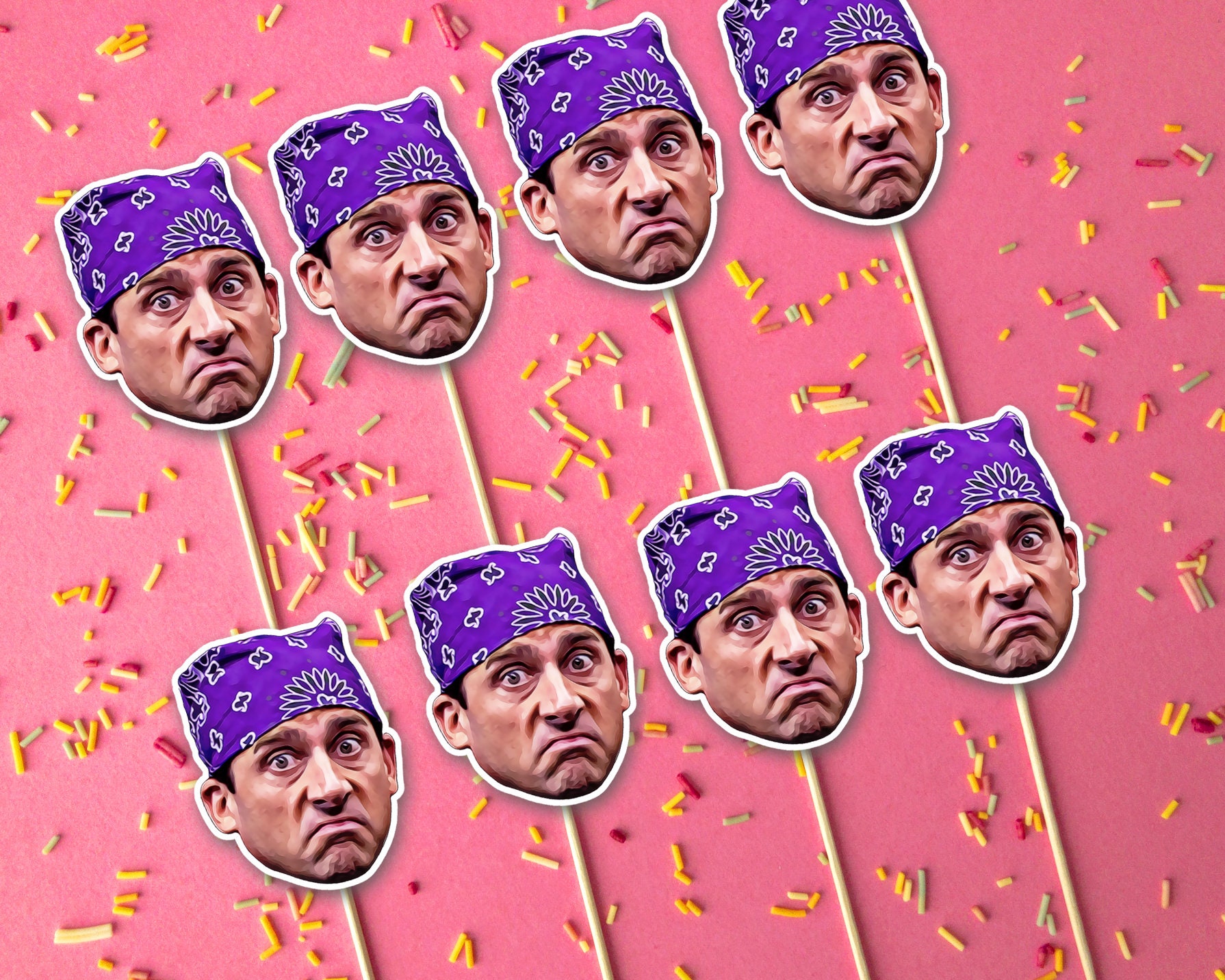 Prison Mike Cupcake Toppers: the Office Birthday Party Decorations ...