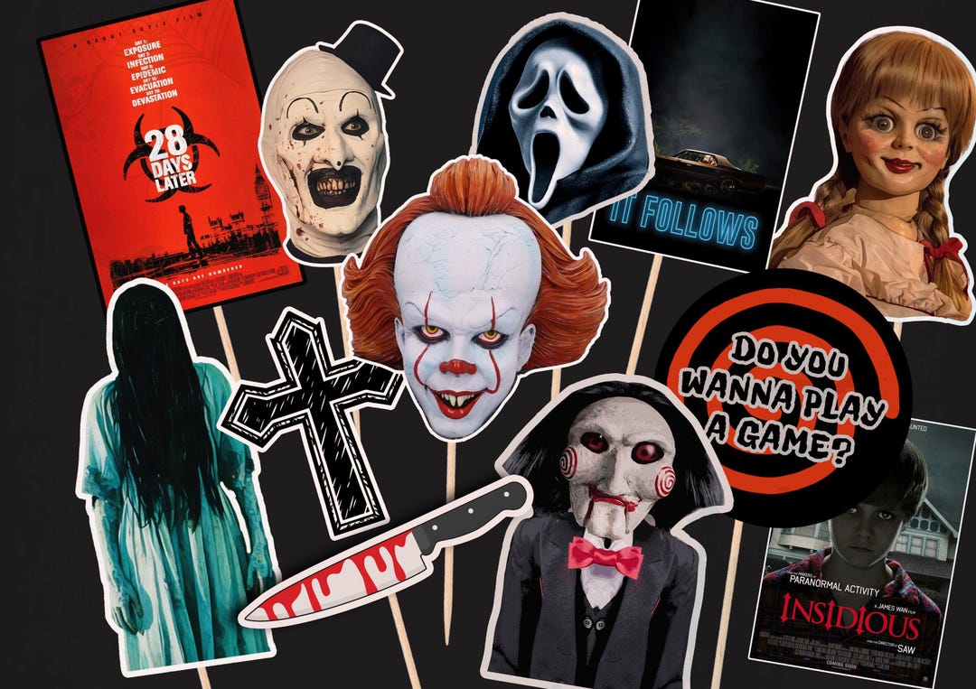 Horror Movie Cupcake Toppers: Halloween Party Decorations (pack of 12 ...