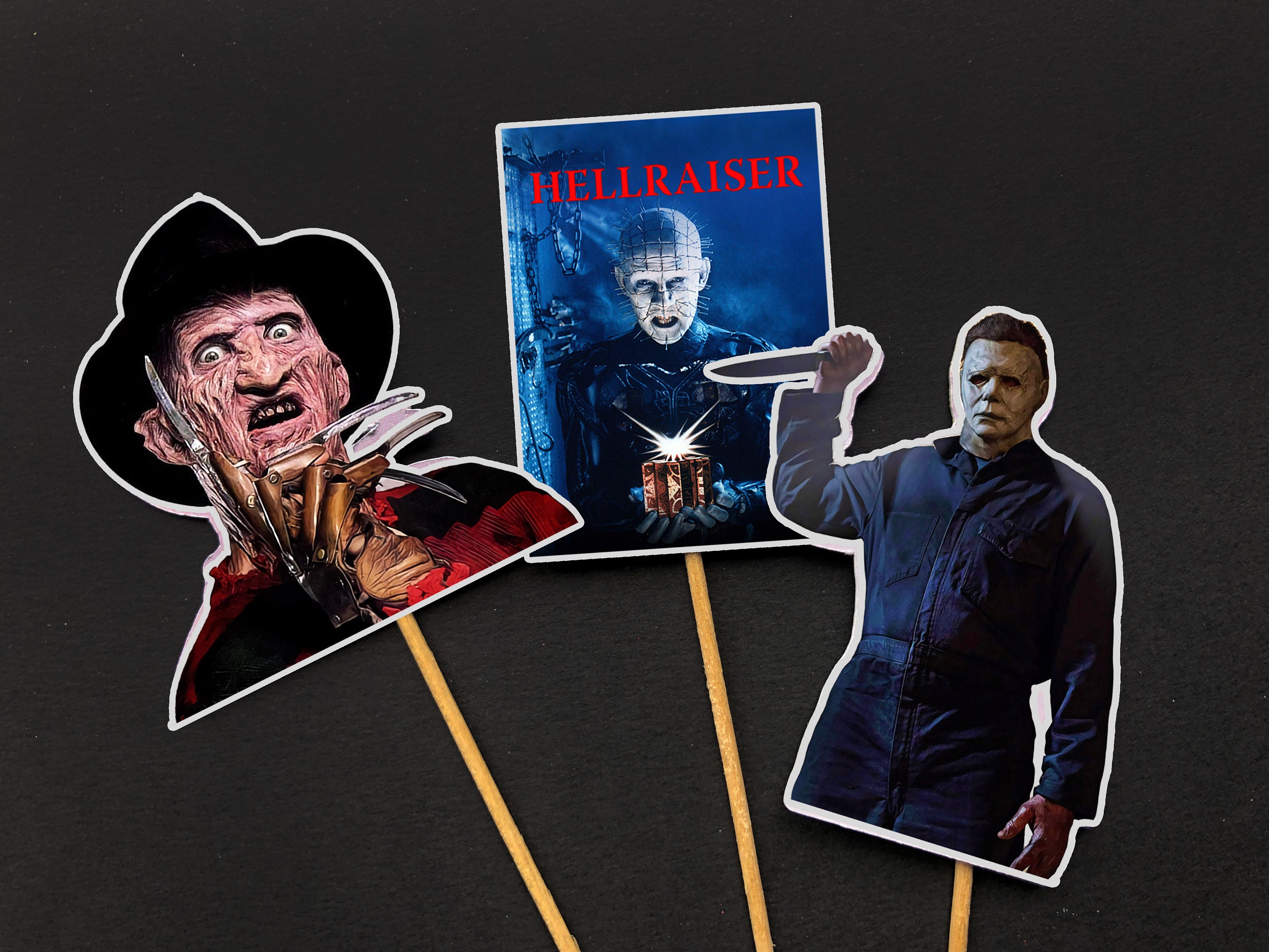 Horror Movie Cupcake Toppers Pack of 12 Halloween Party - Etsy