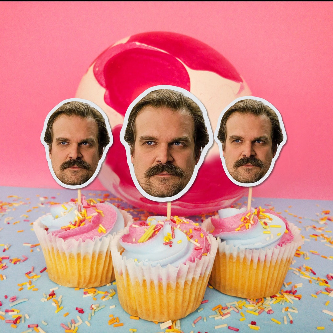 DAVID HARBOUR Cupcake Toppers, Birthday Cupcake Toppers, Cupcake ...