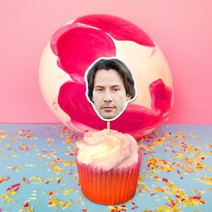 Keanu Reeves Cupcake Toppers: Handmade Movie Party Decorations - Etsy