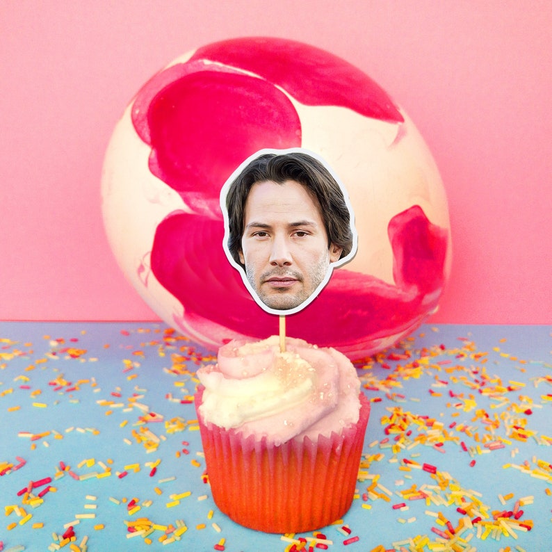 KEANU REEVES Cupcake Toppers Birthday Cupcake Toppers - Etsy
