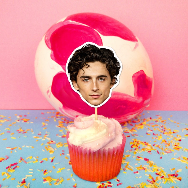 Timothée Chalamet Cupcake Toppers: Handmade Party Decorations - Etsy