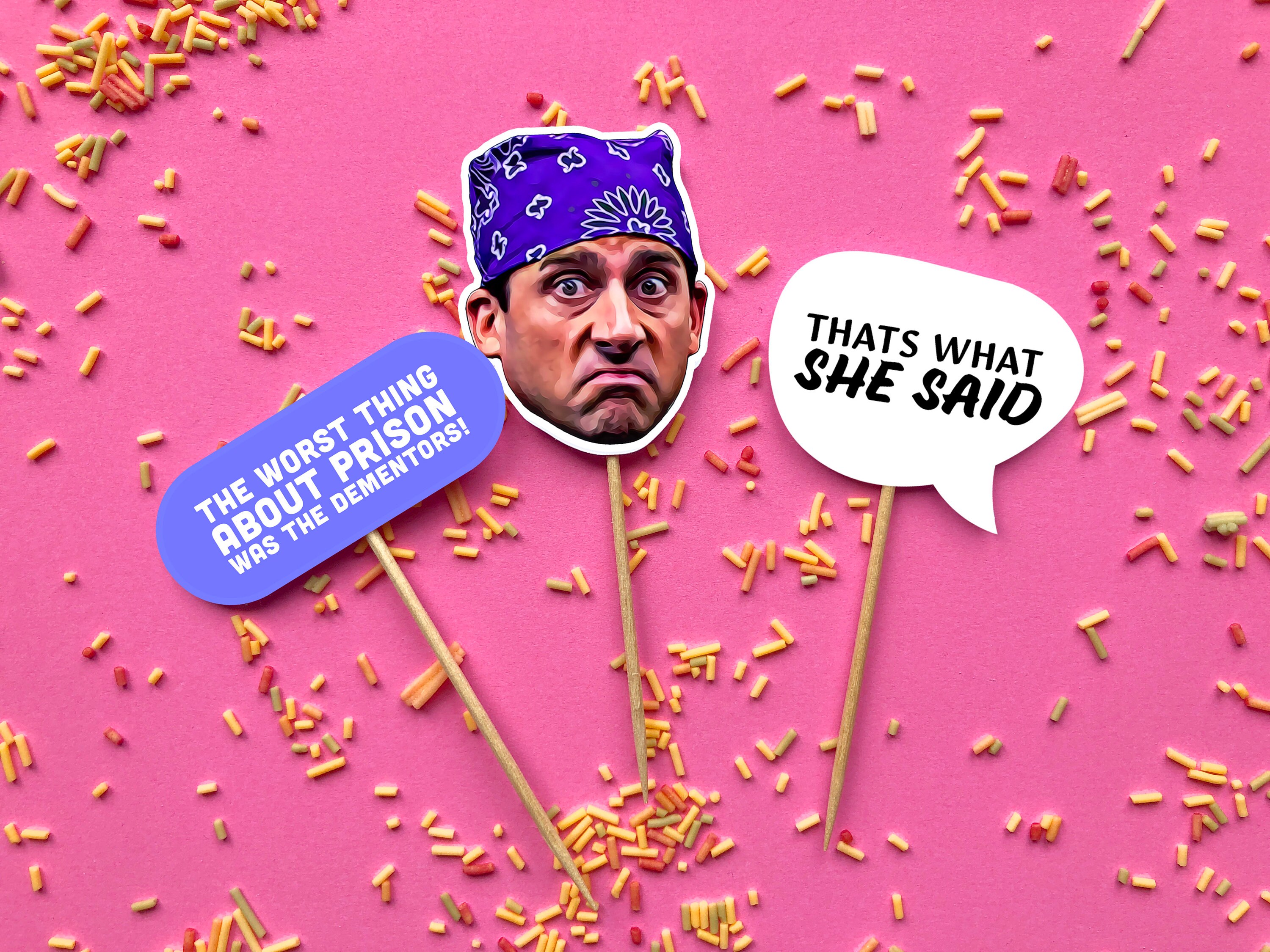 THE OFFICE Cupcake Toppers Pack of 16 the Office Birthday - Etsy