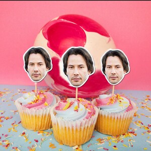 KEANU REEVES Cupcake Toppers, Birthday Cupcake Toppers, Cupcake Toppers ...