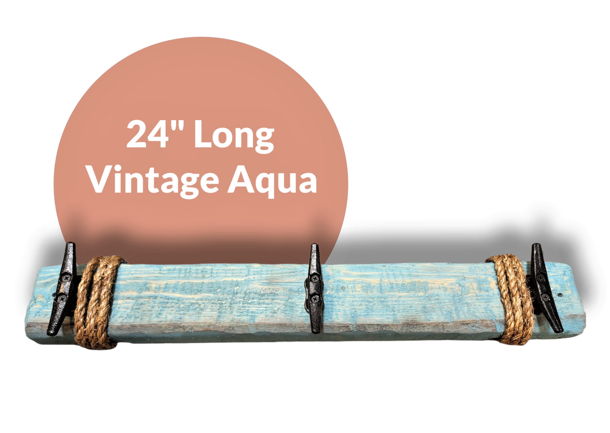 Nautical Rustic Coat Hat or Towel Rack Vintage Teal With - Etsy