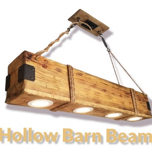 Custom Chandelier LED Lamp Light Farmhouse Rustic Barn Beam - Etsy