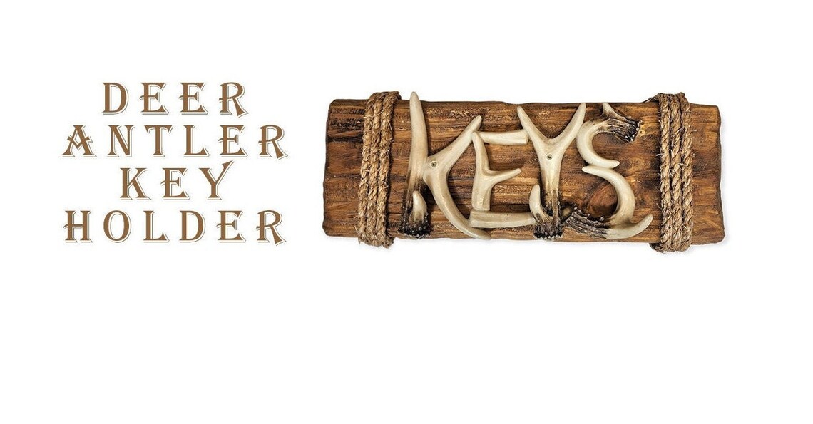 Deer Antler Rustic Key Holder - Etsy