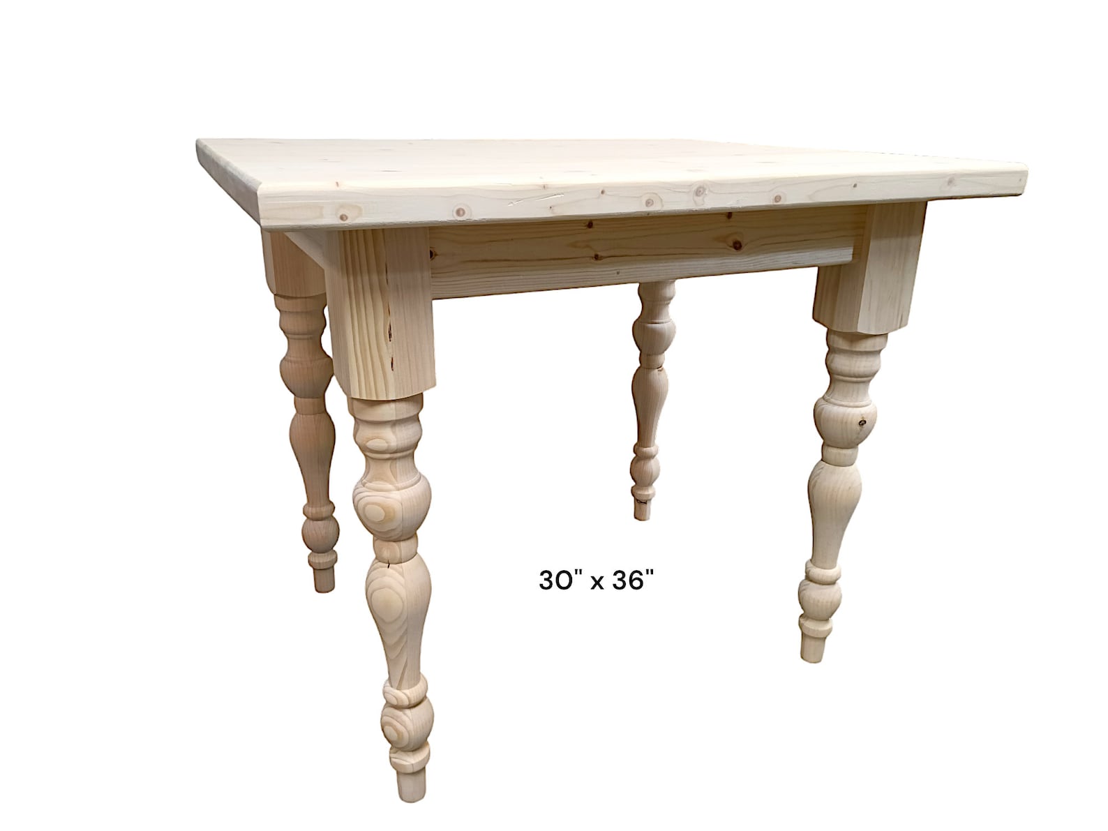 DIY Unstained Unfinished Farmhouse Style Solid Pine Wood Table ...