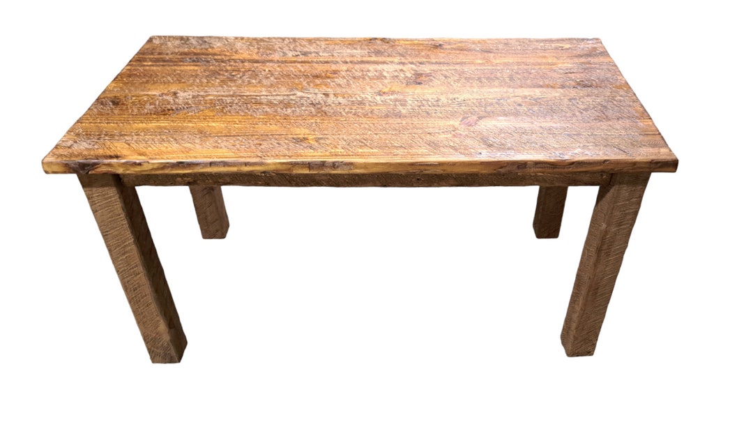 Rustic Solid Wood Tavern Table Country Farmhouse Kitchen Dining Room ...