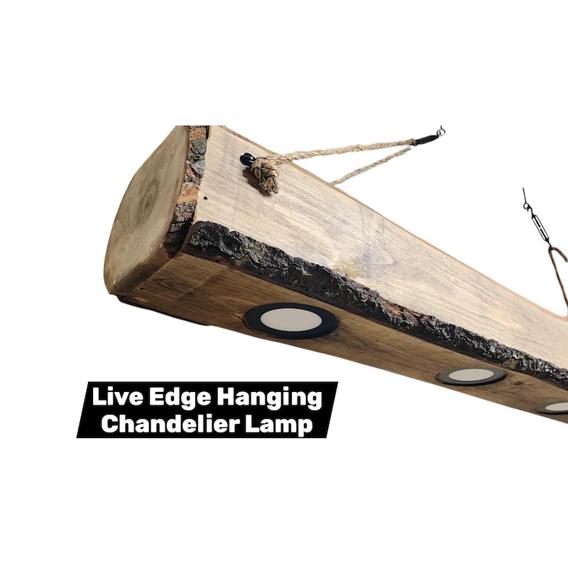 Live Edge Wood Chandelier - Etsy