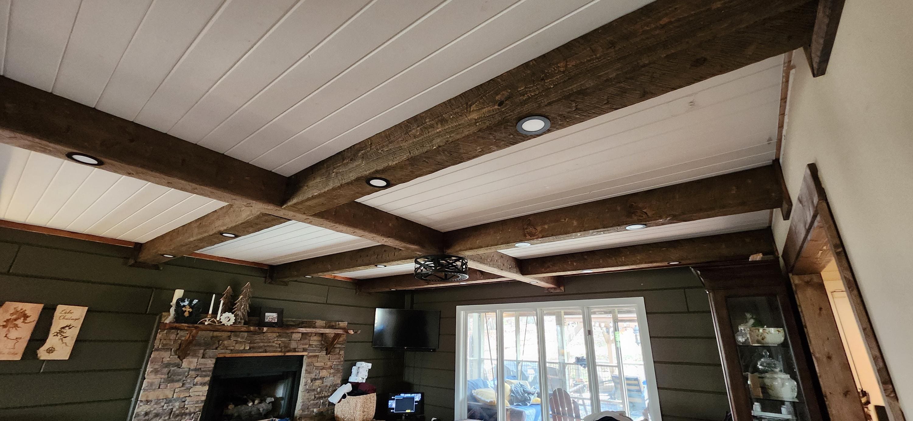 Exposed Ceiling Beams Made From Pine Wood and Hollow - Architectural ...