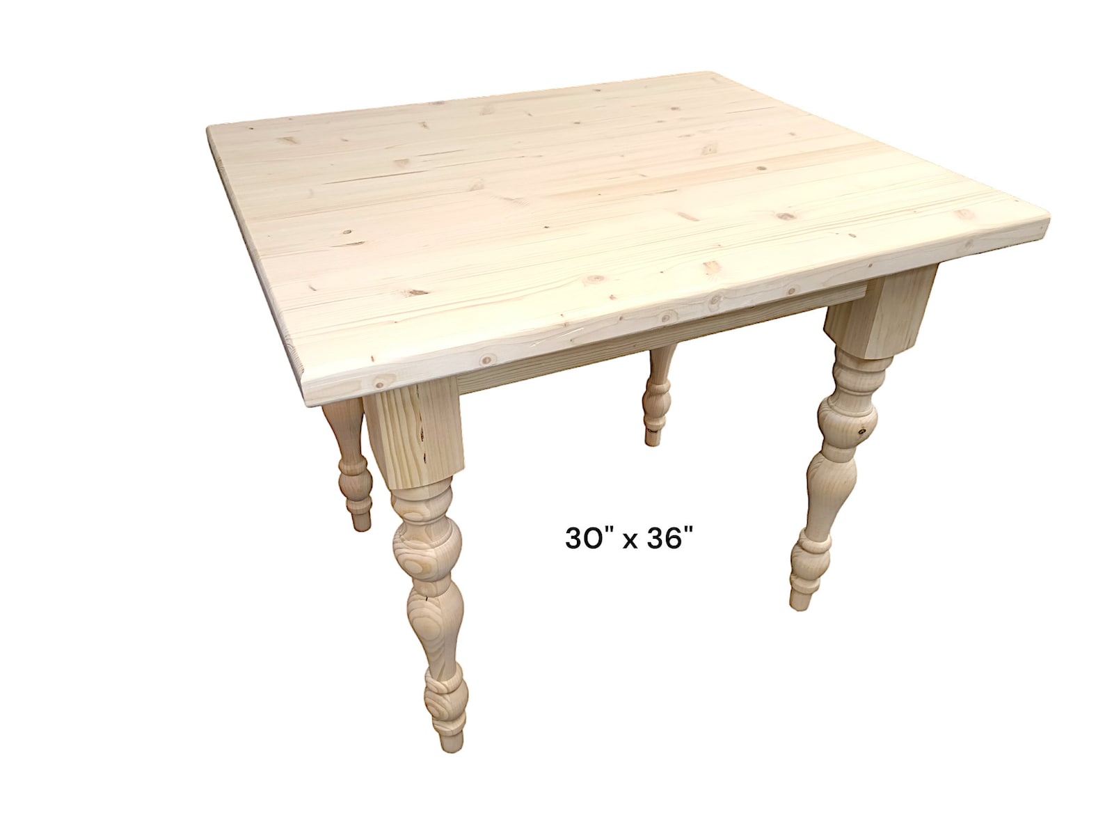 DIY Unstained Unfinished Farmhouse Style Solid Pine Wood Table ...