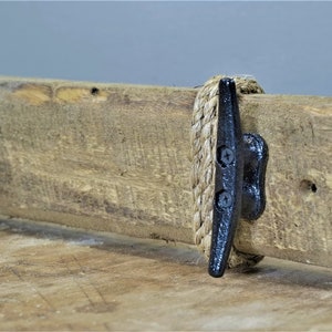 Nautical Boat Cleat Coat Rack -wood Plank Rack With Metal Cleats -beach ...