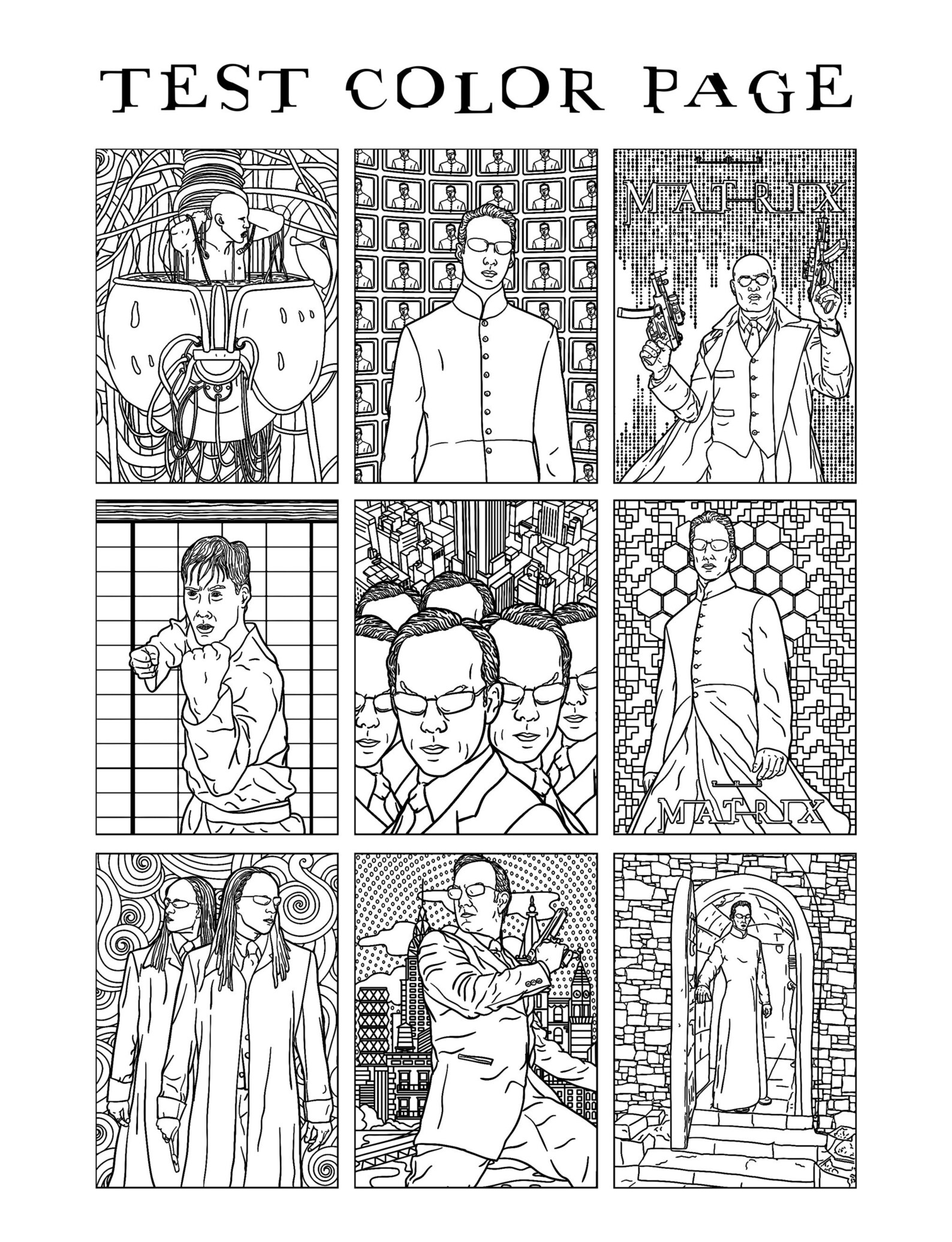 The Matrix Coloring Book Featuring Enchanting The Matrix Adult | Etsy