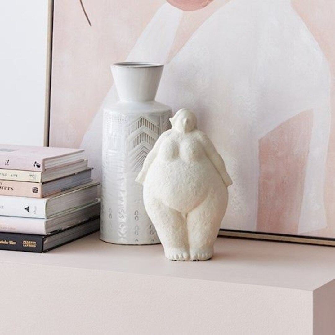 Concrete Table Decor Abstract Fat Lady Nordic Creative Woman - Etsy