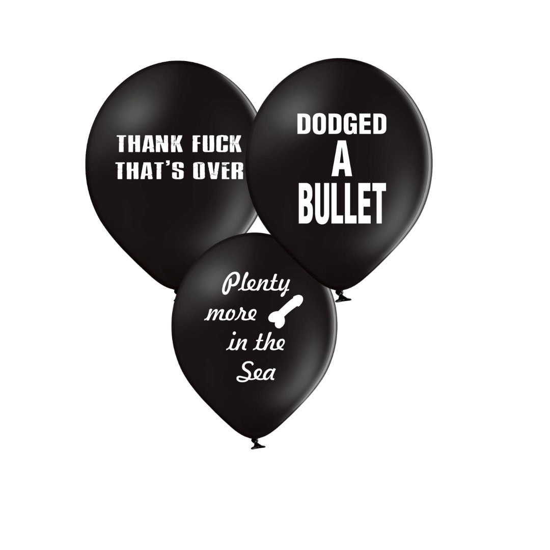 Divorce Balloons Rude, Divorce, Break Up, Abusive, Cheeky, Gift for Her ...