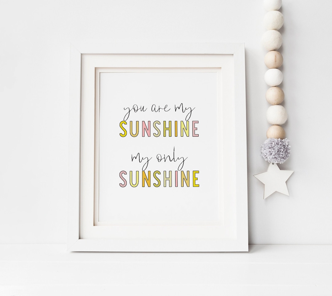 You Are My Sunshine My Only Sunshine DIGITAL Download Fun Summer Art ...