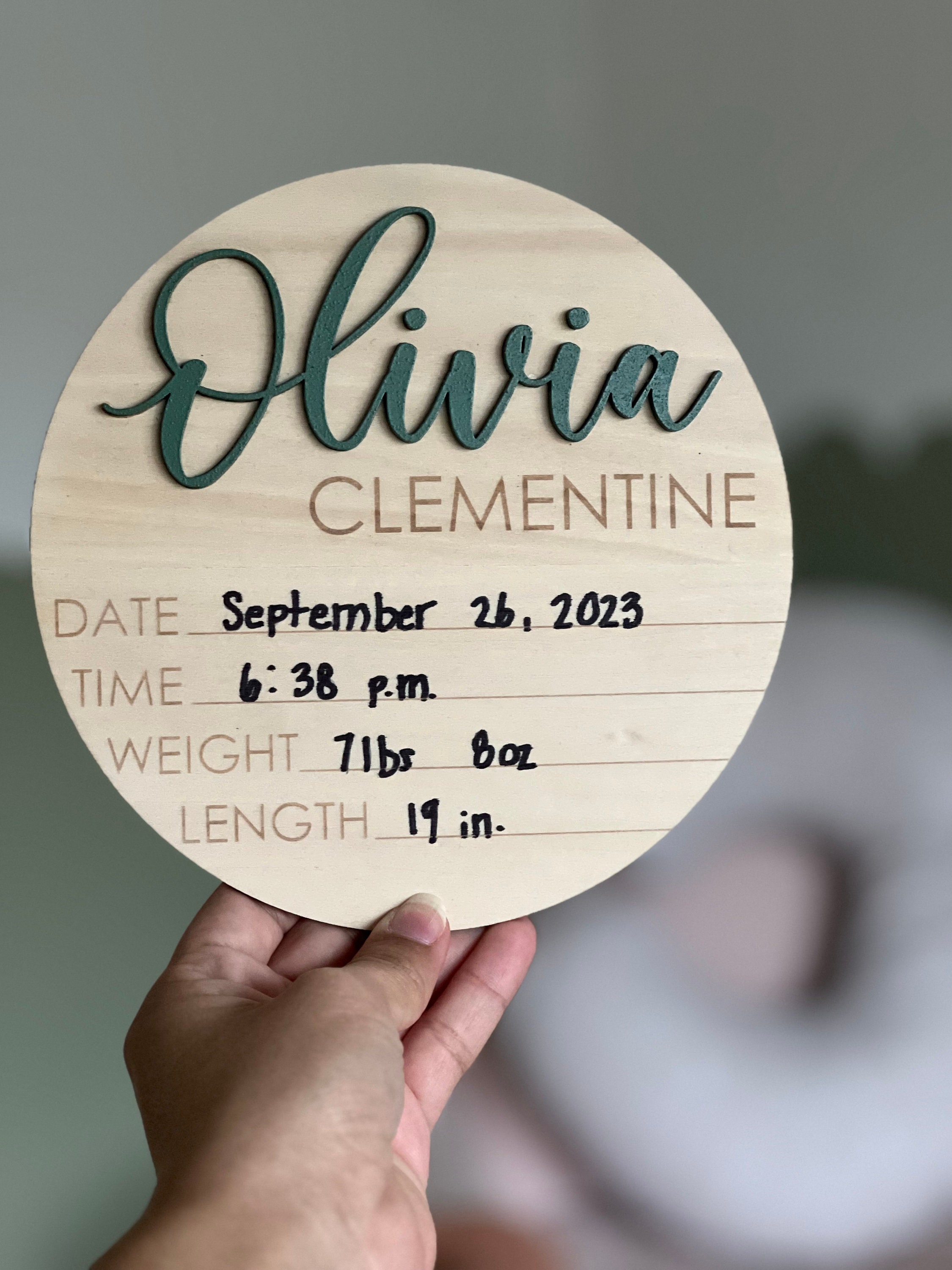Baby Announcement Wood Name Signs - Etsy