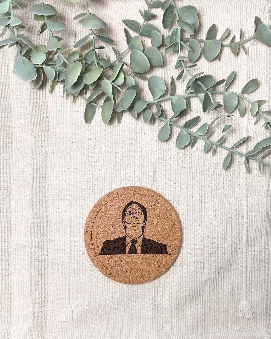 The Office Coasters – Laser Engraved Cork, TV Show Gift Set - Etsy