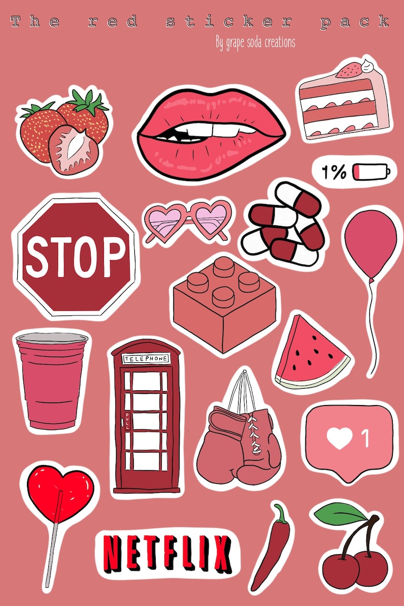 Individual Rainbow Aesthetic Sticker Pack Die Cut - Etsy