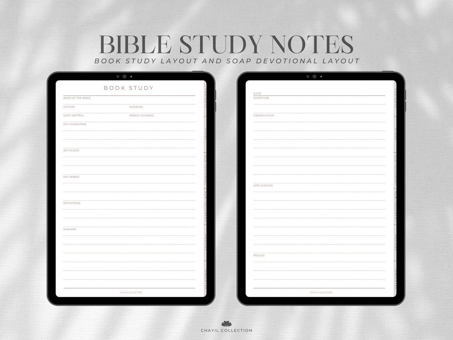Bible Study Digital Notebook Devotional Journal Prayer Journal Quiet ...