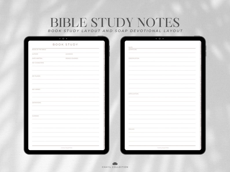 Bible Study Digital Notebook Devotional Journal Prayer Journal Quiet ...