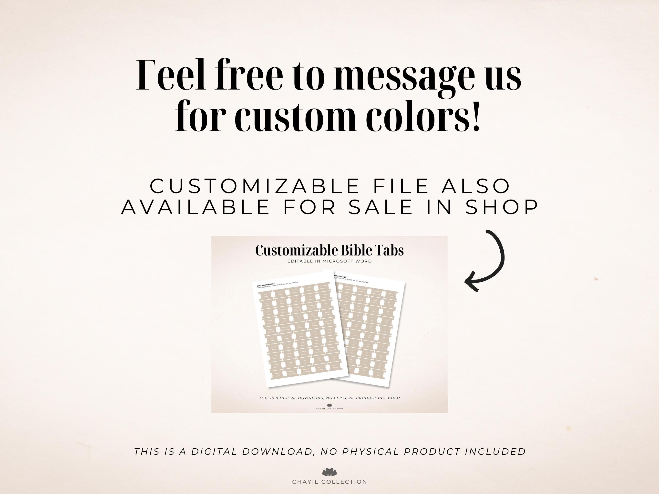 Mini Minimalist Printable Bible Tabs for Compact Bibles | Neutral Color ...