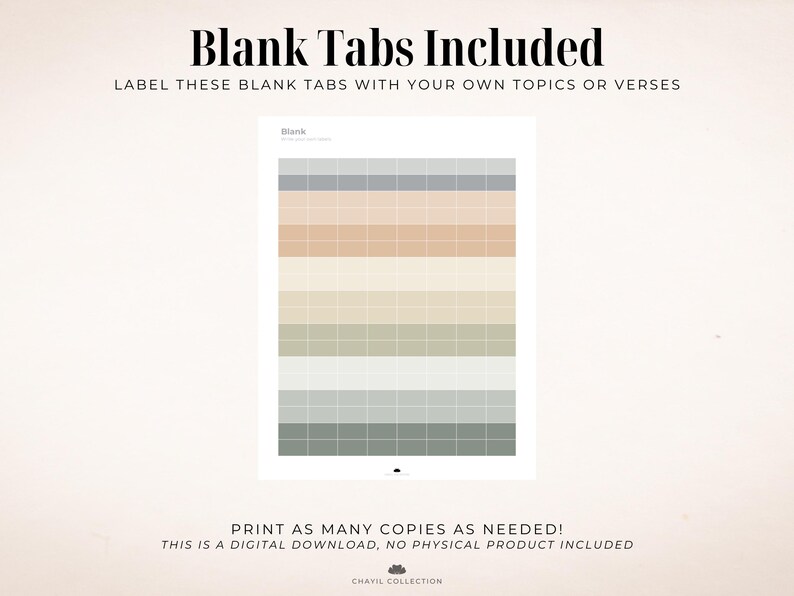 Mini Minimalist Printable Bible Tabs for Compact Bibles | Neutral Color ...