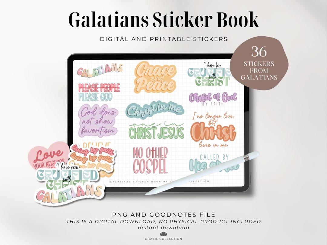 Galatians Stickers | Christian Digital and Printable Stickers ...