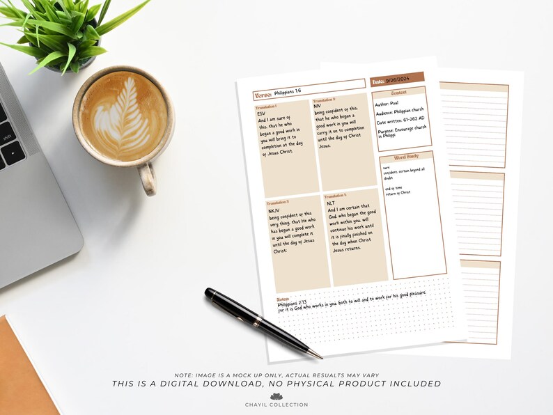 Boho Printable Bible Verse Mapping Sheets | Digital and Printable PDF ...