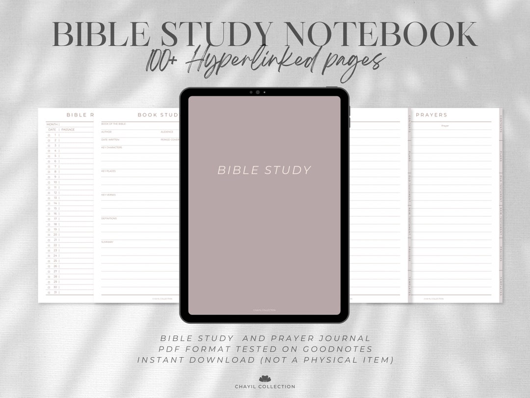 Bible Study Digital Notebook Devotional Journal Prayer Journal Quiet ...