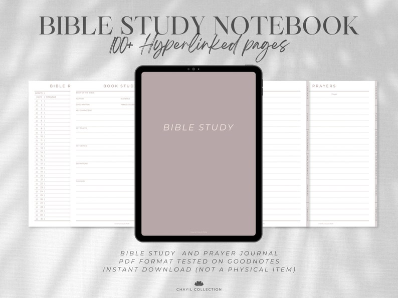 Bible Study Digital Notebook Devotional Journal Prayer Journal Quiet ...
