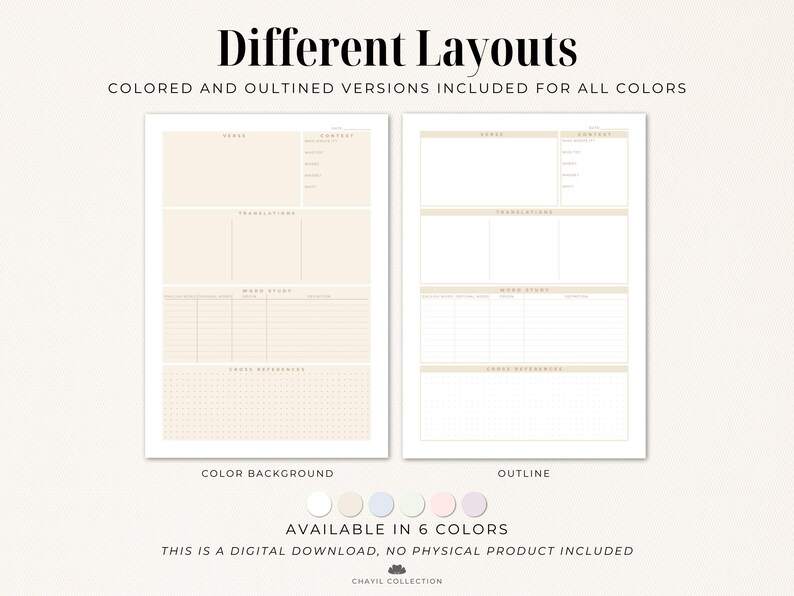 Printable Bible Verse Mapping Sheets: Scripture Study (digital PDF) - Etsy