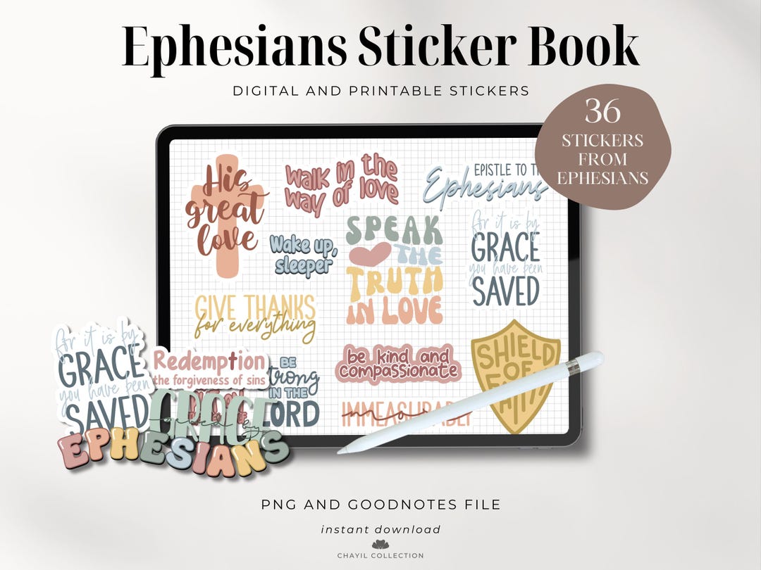 Ephesians Stickers: Christian Planner Stickers (PNG, Goodnotes) - Etsy