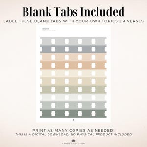 Minimalist Printable Bible Tabs | Neutral Color | US Letter PDF | Books ...
