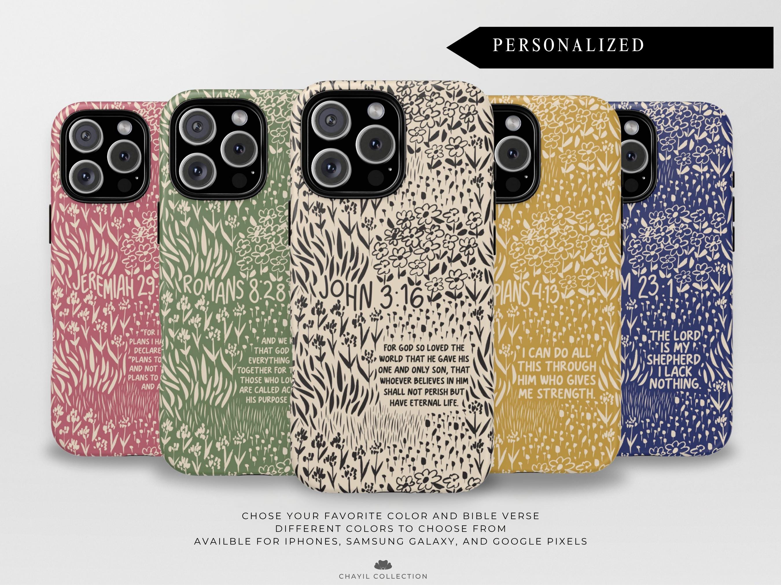Custom Christian Phone Case With Bible Verse | Doodle Design ...