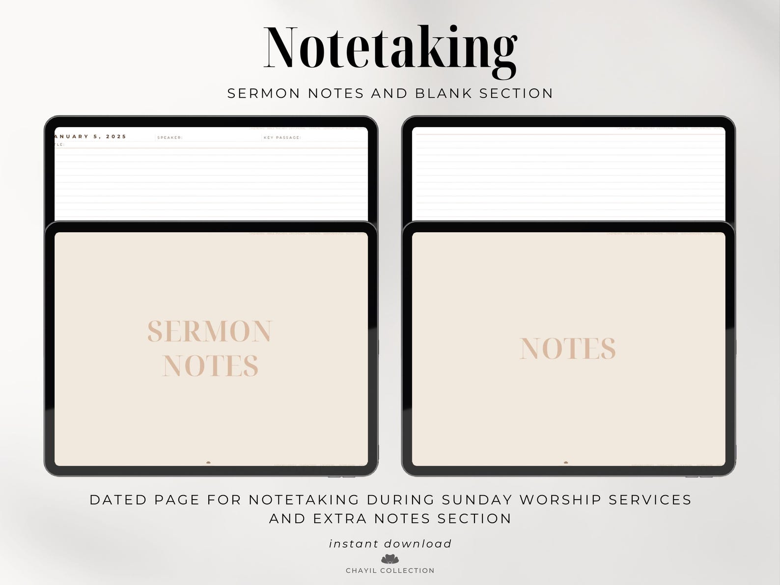 Ultimate Digital Bible Study Notebook 2025 Daily Devotional Sermon ...