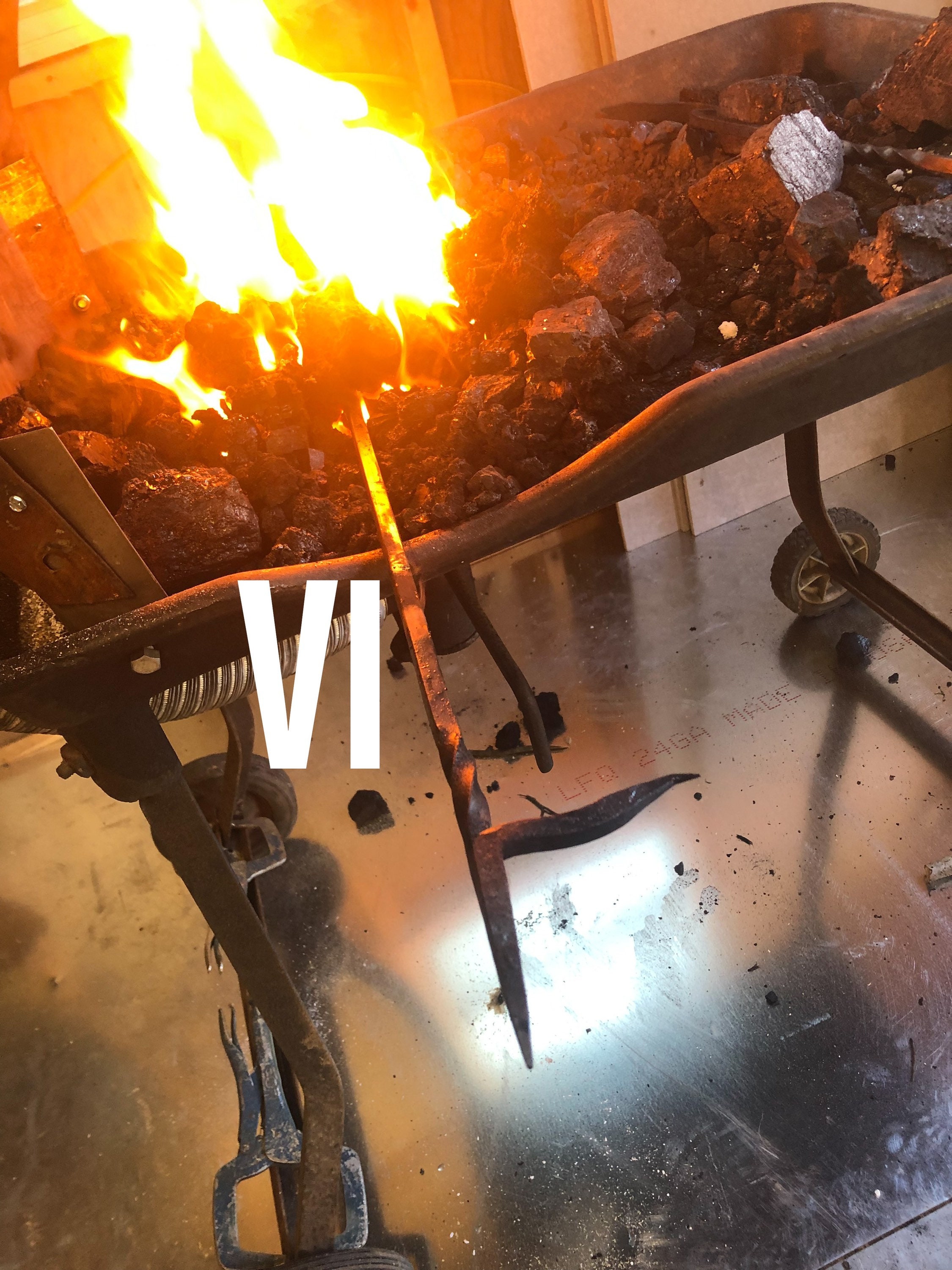 Hand Forged Fire Poker / Colonial Style / Forge Welded / Ornamental ...