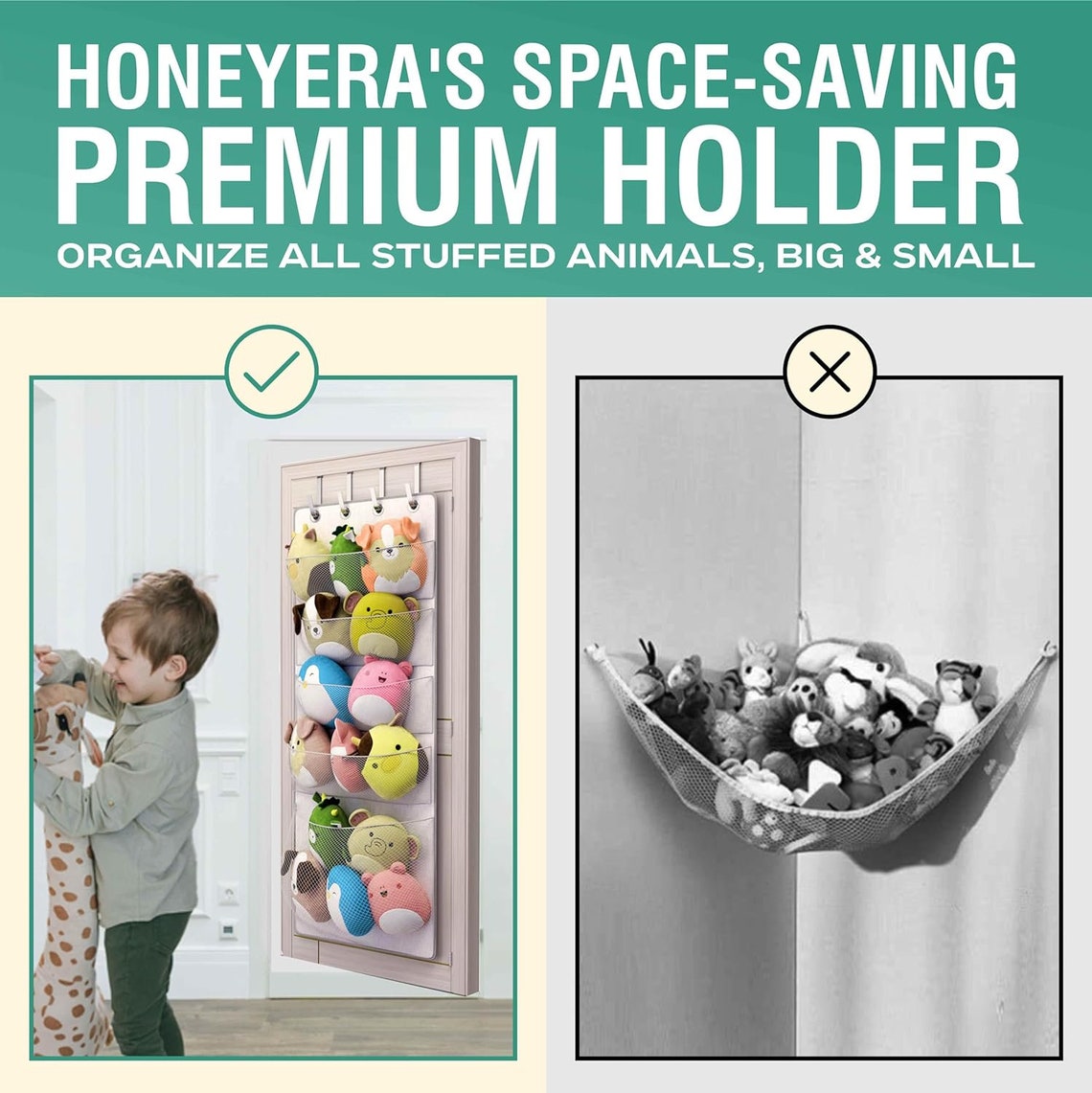 Squishmallow Holder: Over-the-door Plush Toy Storage With 5 Pockets - Etsy