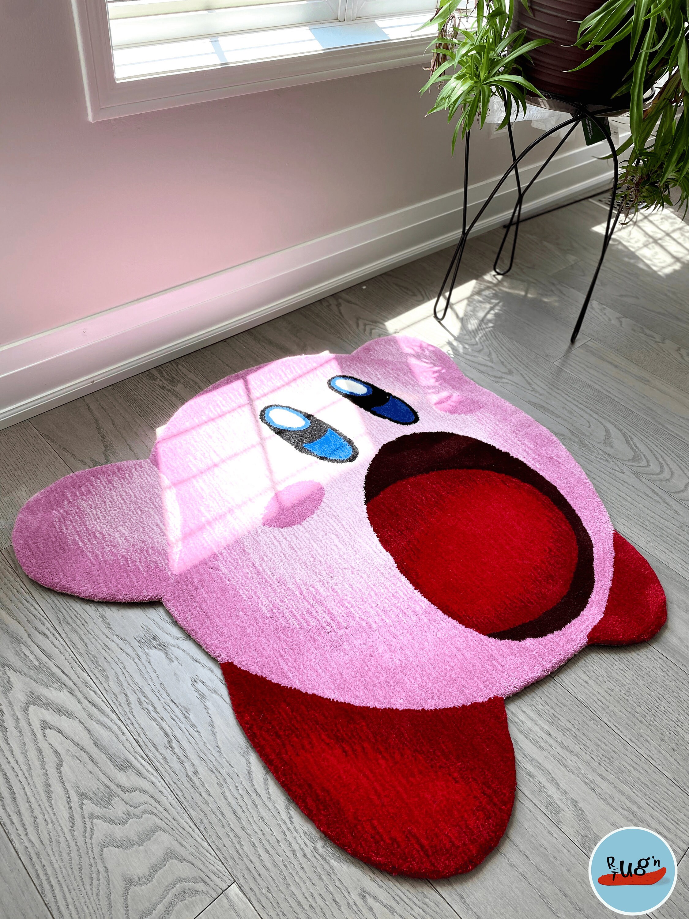 Kirby Rug Hand-Tufted 100% Acrylic Nintendo Rug Super | Etsy