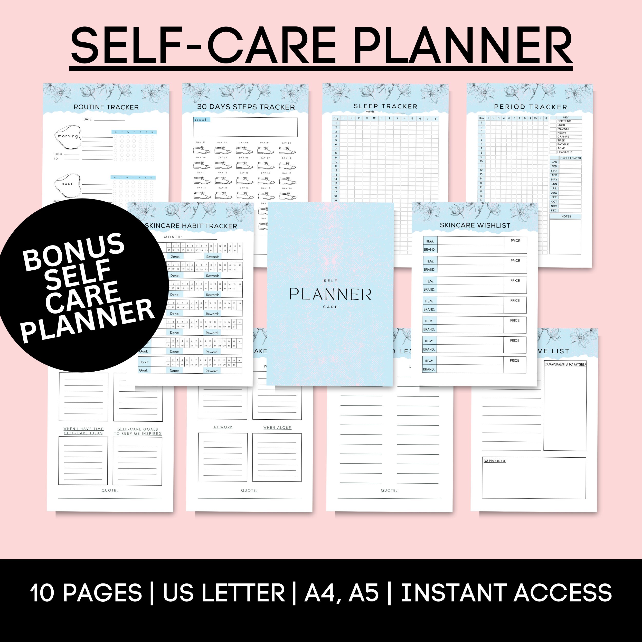 Health Care Planner Printable Medical Binder With 30 Templates, Family ...