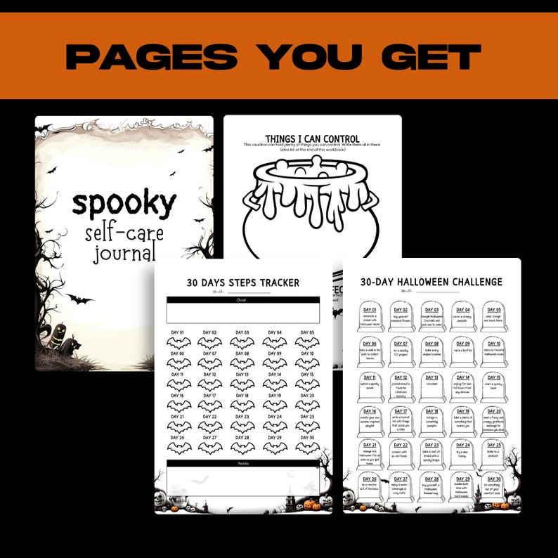 Halloween Self-care Workbook Printable With Spooky and Witchy Vibes ...