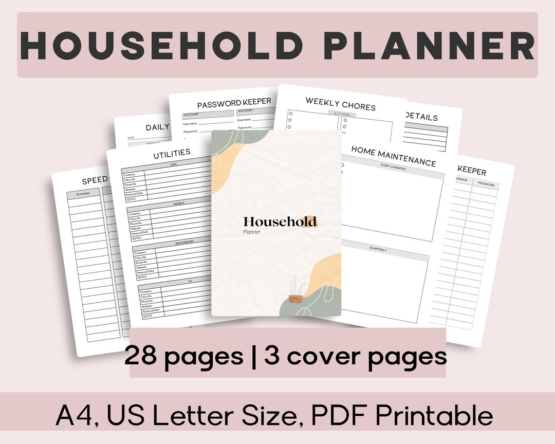 Household Planner Printable for Families to Organize Your Home ...