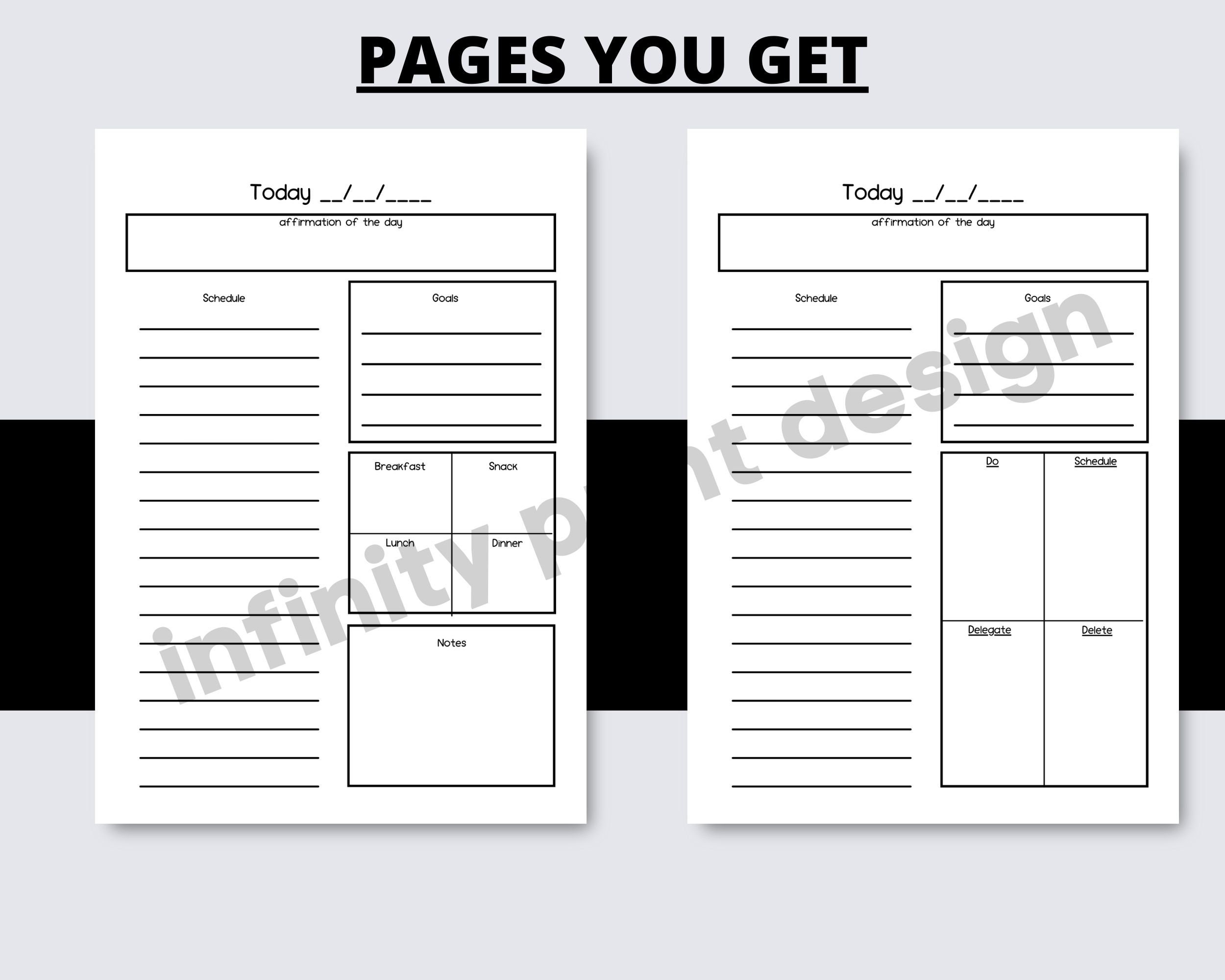 Coloring Calendar Printable and Planner, Monthly, Weekly, and Daily ...