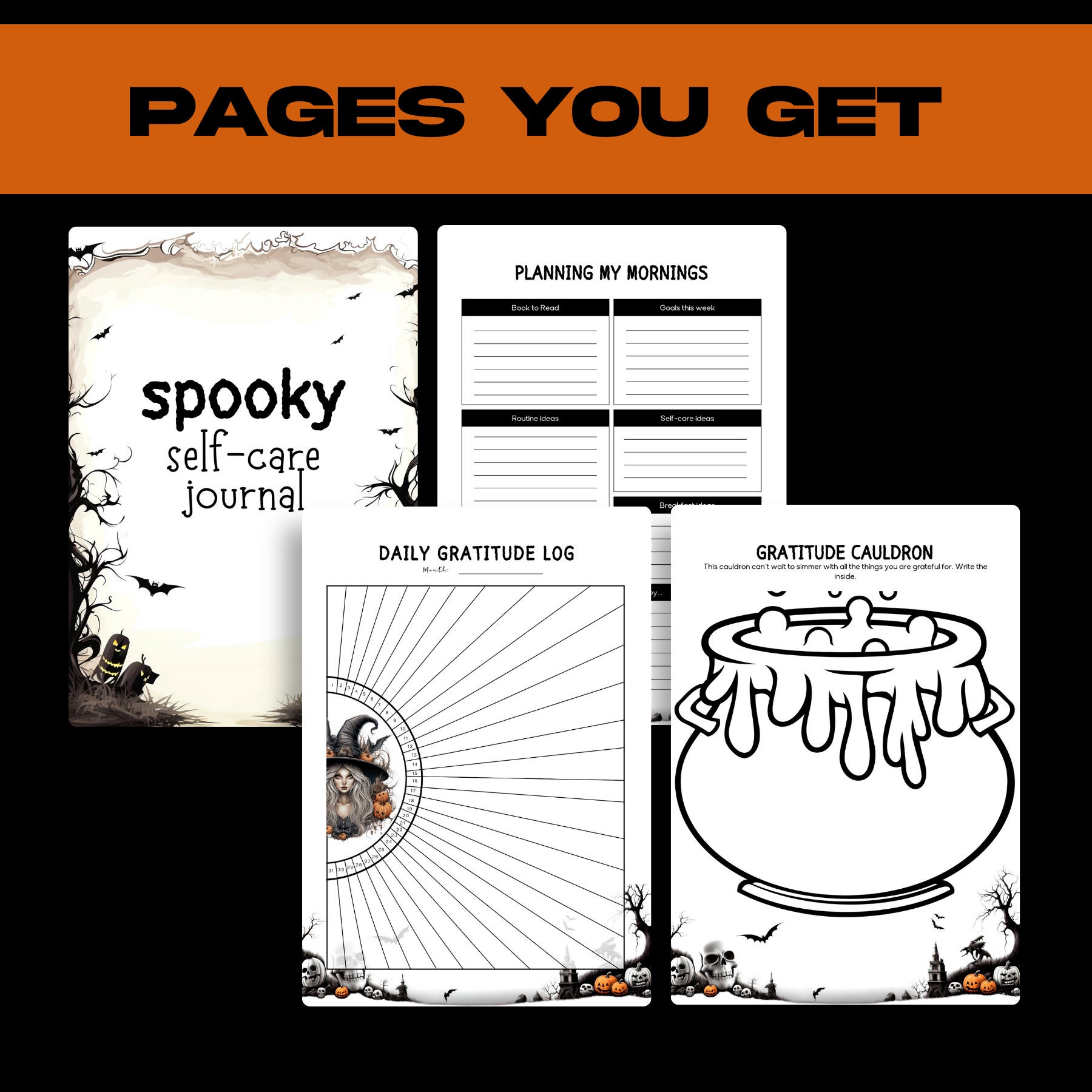 Halloween Self-care Workbook Printable With Spooky and Witchy Vibes ...