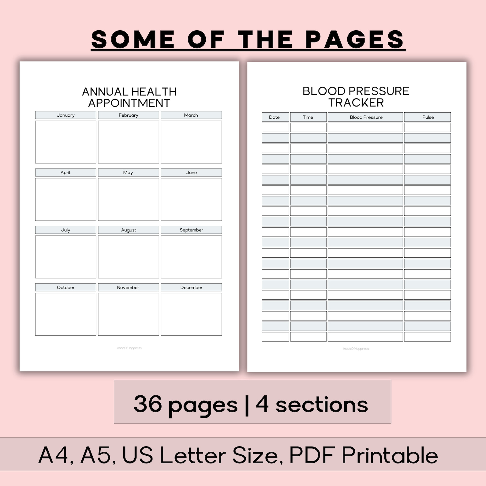 Medical Binder Printable: Health Records, Medication Tracker (PDF ...